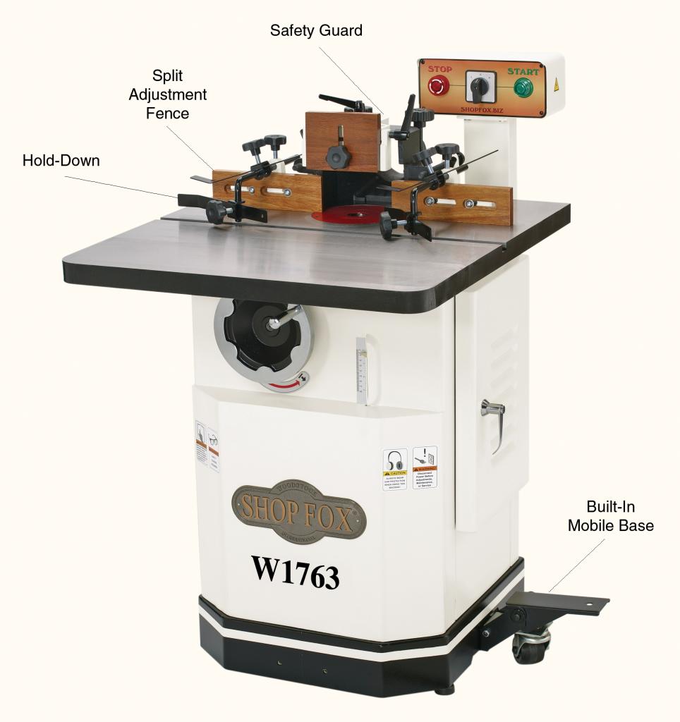 SHOP FOX W1763 2-1/2-Horsepower Shaper - Power Shaper Accessories ...