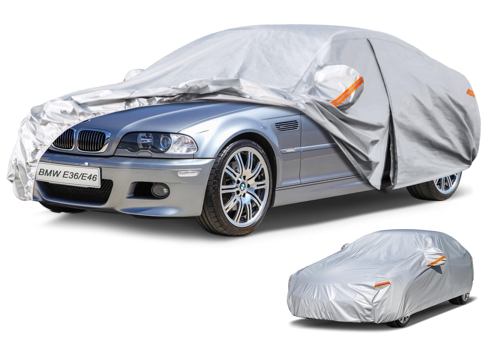 Kayme 6 Layers Car Cover Waterproof All Weather, Outdoor Car Cover UV ...