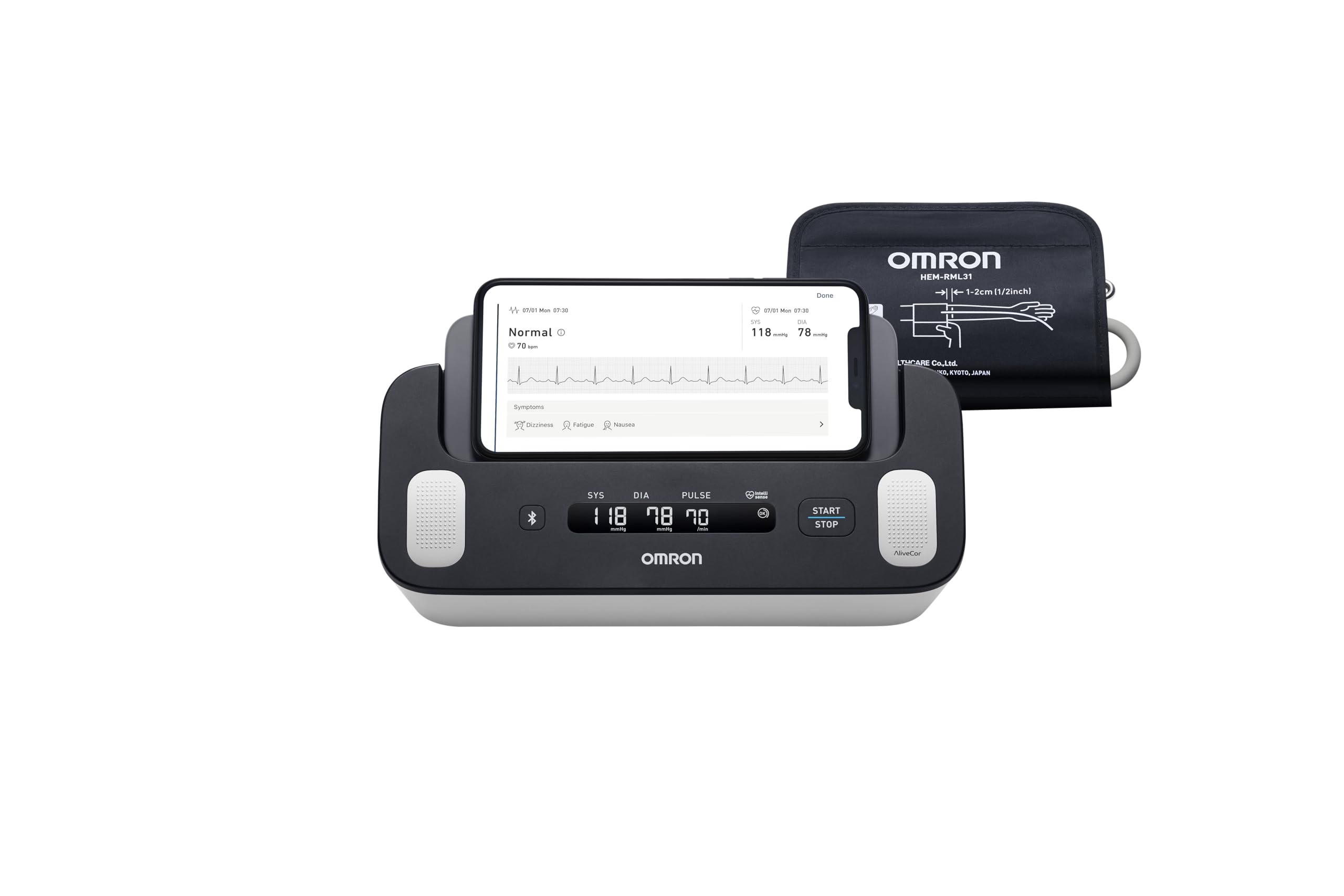 Mua Complete 2-in-1 Upper Arm Blood Pressure Monitor and 1-Lead EKG ...