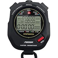 Amazon.com: JUNSD Professional Stopwatch Timer for Sports 100 Lap ...