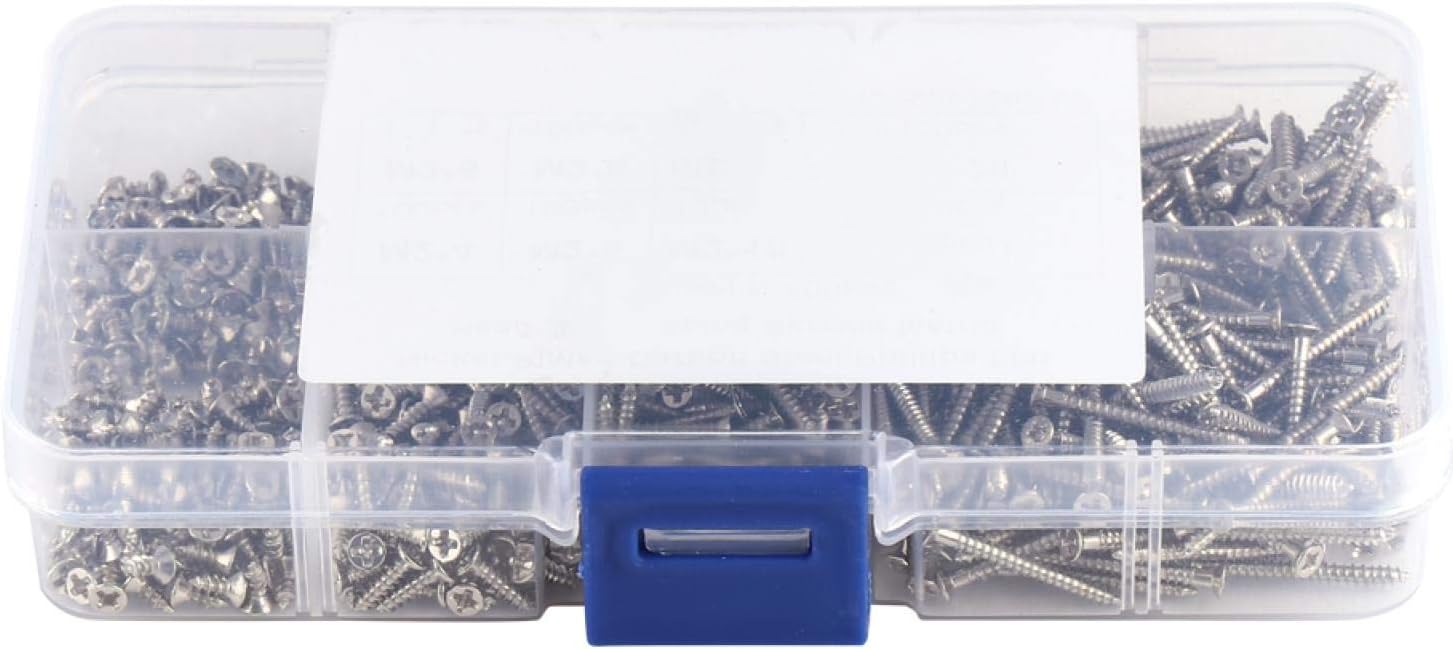 800pcs M2 Screw Kit Square Wood, Small Flat Head Screw with Box for ...
