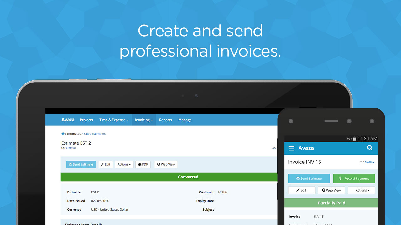 Avaza - Timesheets, Invoicing & Project Management:Amazon.com:Appstore ...