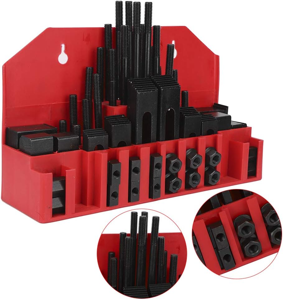 Fixturing Clamps Qiillu Clamping Kit,58PCS 7/16in T-Slot Clamping Kit 3 ...