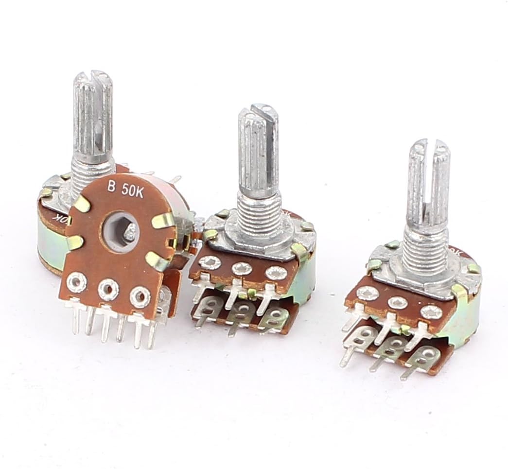 Aexit 50K (Potentiometer) Ohm Type B Dual Linear Taper Rotary ...