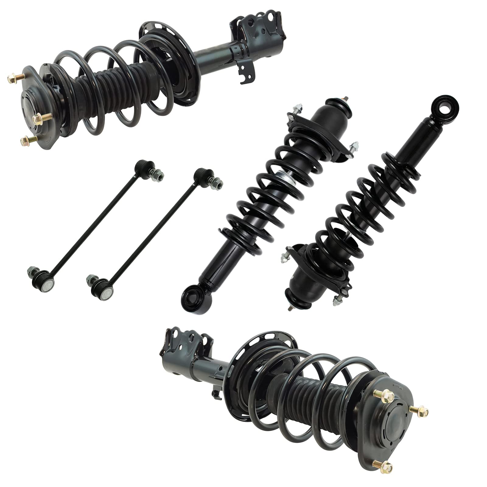 TRQ Front and Rear Suspension Kit Complete Strut & Coil Spring Assembly ...