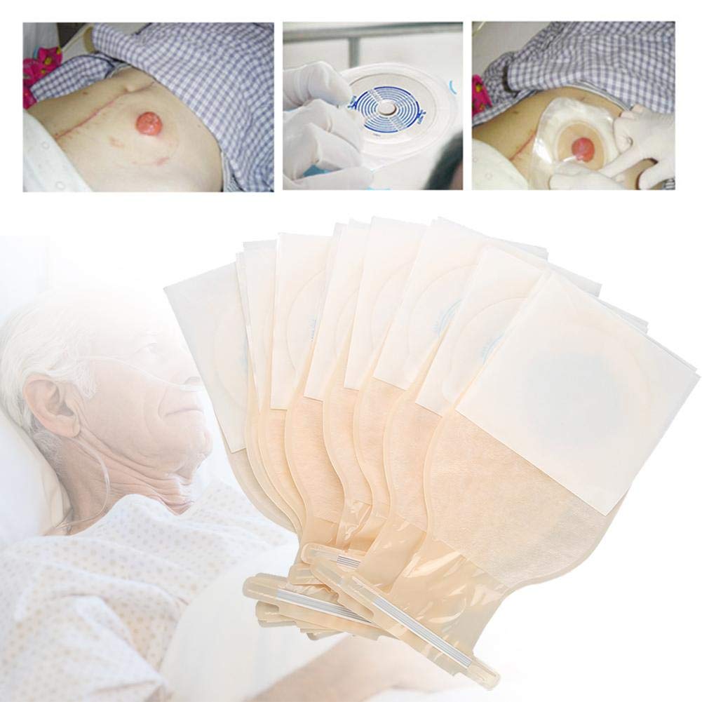 Ostomy Bags, Colostomy Drain Pouches 10pcs/Pack One-piece System Ostomy ...