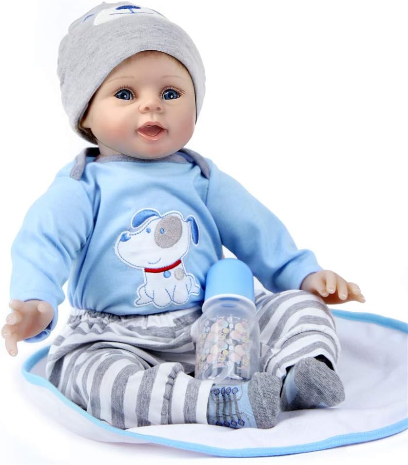 ZIYIUI Lifelike Reborn Baby Doll Boy Soft Silicone Newborn Nurturing ...