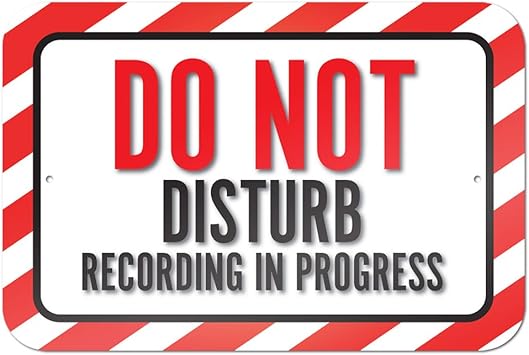 Graphics And More 22 9 X 15 2 Cm Do Not Disturb Recording In Progress Metall Schild Amazon de 