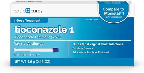 Amazon.com: Basic Care Tioconazole Ointment 6.5%, Vaginal Antifungal; 1 ...