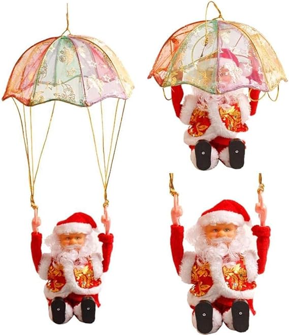 Buy APSAMBR-Christmas Decorations Music and Light Parachute Santa ...