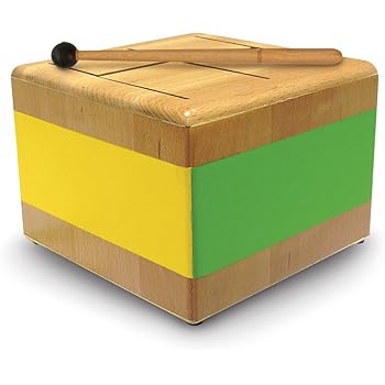 Amazon.com: Green Tones Square Tone Drum with Mallet: Musical Instruments