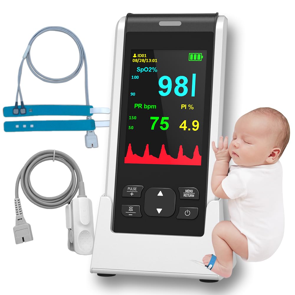 Pulse Oximeter-HOLFENRY Handheld Pulse Oximeter for Baby&Adult,Infant ...