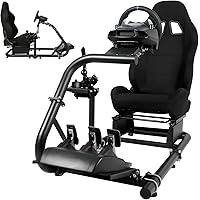 Amazon.com: Dardoo Racing Simulator Cockpit Frame with Real Blackseat ...