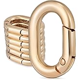 Amazon.com: 10Pcs Metal Spring Oval Rings Round Carabiner Key Ring Clip ...