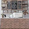 TORURAL 100 Vintage Brown/Red Faux Brick Wall Tiles, 3D Thin Brick ...