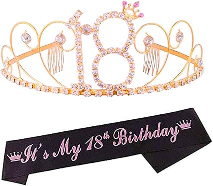 18th birthday sash and tiara happy shopping