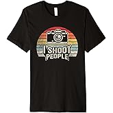 Amazon.com: Retro Vintage Funny Photographer Camera Shirt I Shoot ...