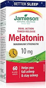 Jamieson Melatonin 10 mg Dual Action Time Release: Amazon.ca: Health ...