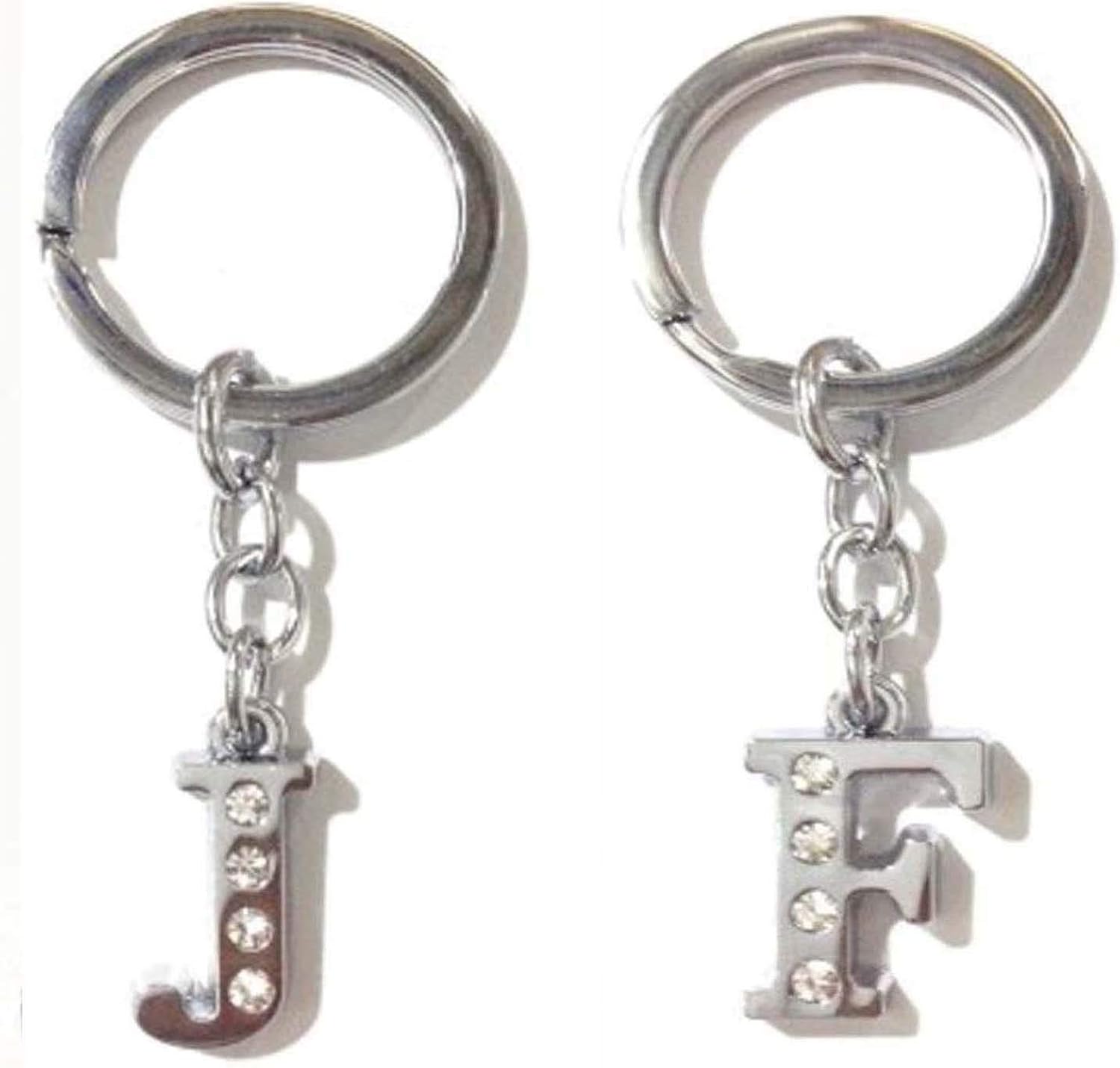Alphabet F Letter & J Letter Key Chain: Amazon.in: Clothing & Accessories
