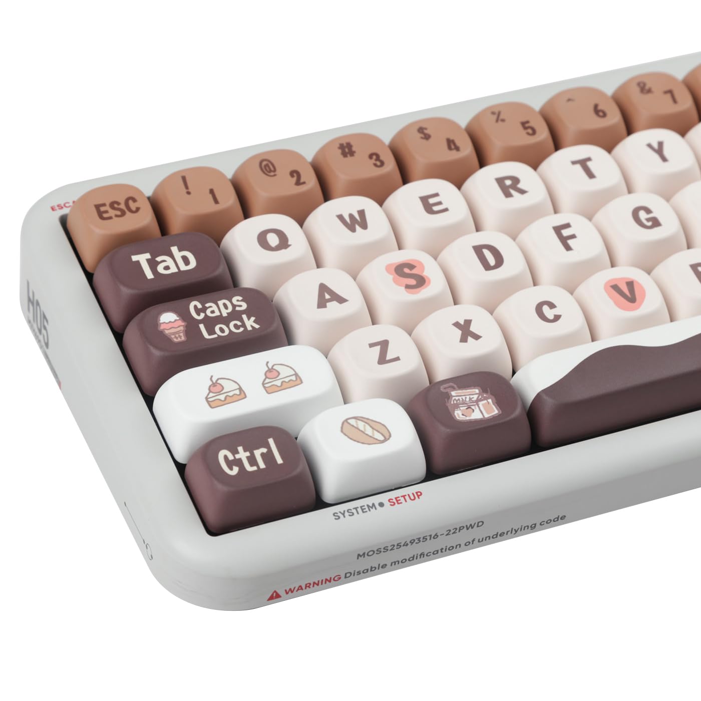 Coffee Keycaps, MOA Profile Keycap, Cute Keycaps 136 Keys PBT DYE-SYB ...