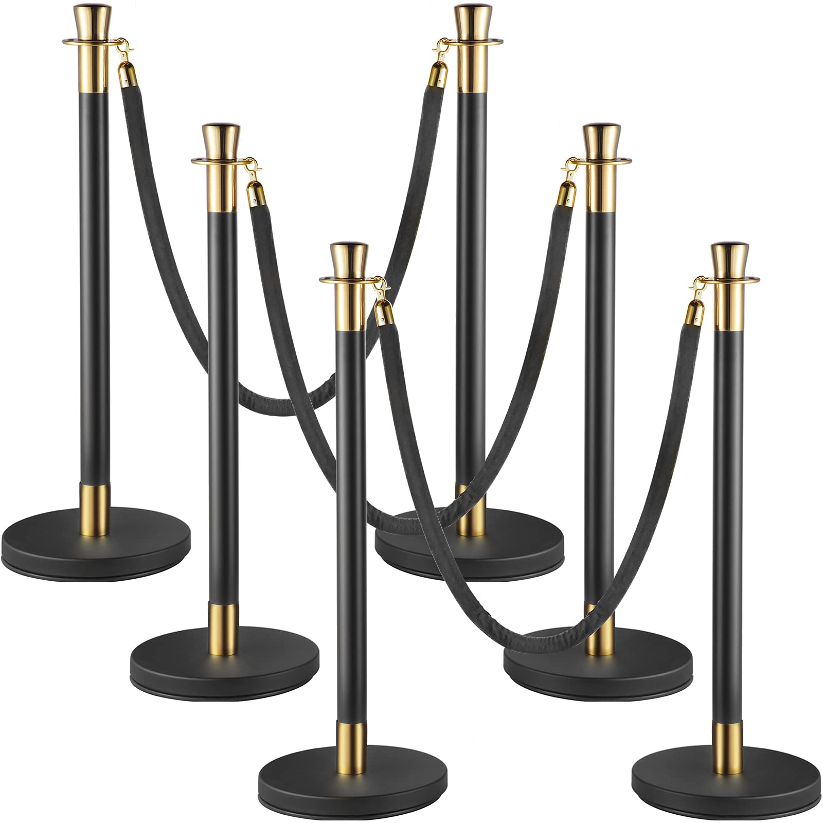 Mua VEVOR Crowd Control Stanchion 6Pcs, Velvet Ropes and Posts, Solid ...