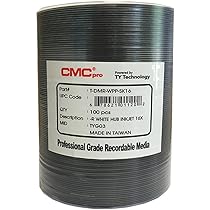 Data Storage Discs CMC Pro DVD-R 100 Disc Cake Box - Professional Grade ...