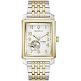 Amazon.com: Bulova Sutton Automatic Silver Dial Two-Tone Men's Watch ...
