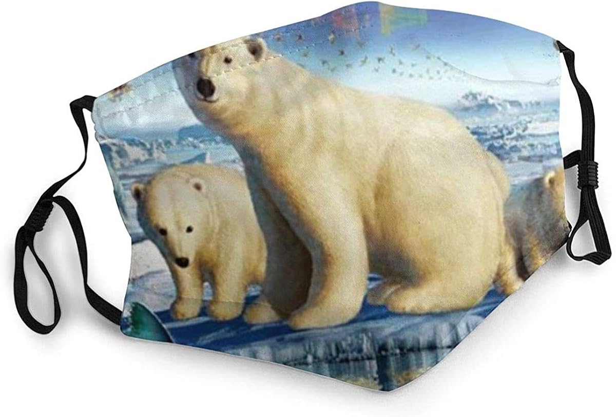 Amazon.com: Polar Bear Fashion Protective Face Mask Dust Cotton Mouth ...