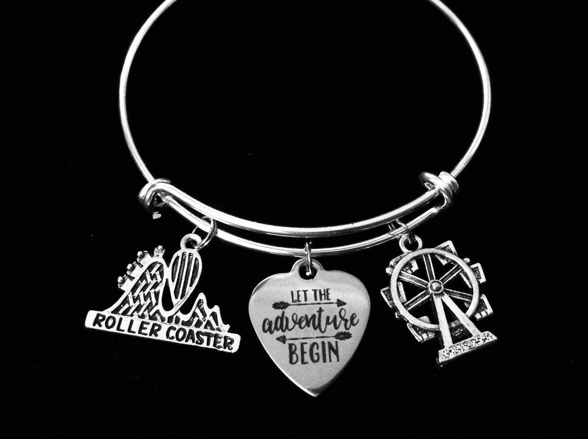 Amazon.com: Roller Coaster Amusement Park Jewelry Adjustable Charm ...