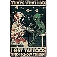 Amazon.com: RIFOSA Astronaut And Alien Tin SignsThat's What I Do Get ...