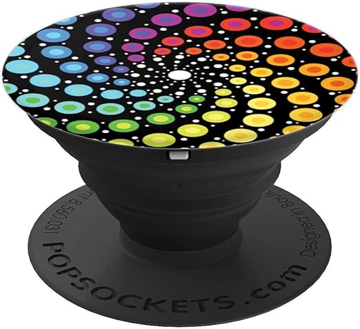 Amazon.com: Swirling Dot Mandala | Rainbow Colors PopSockets Grip and ...