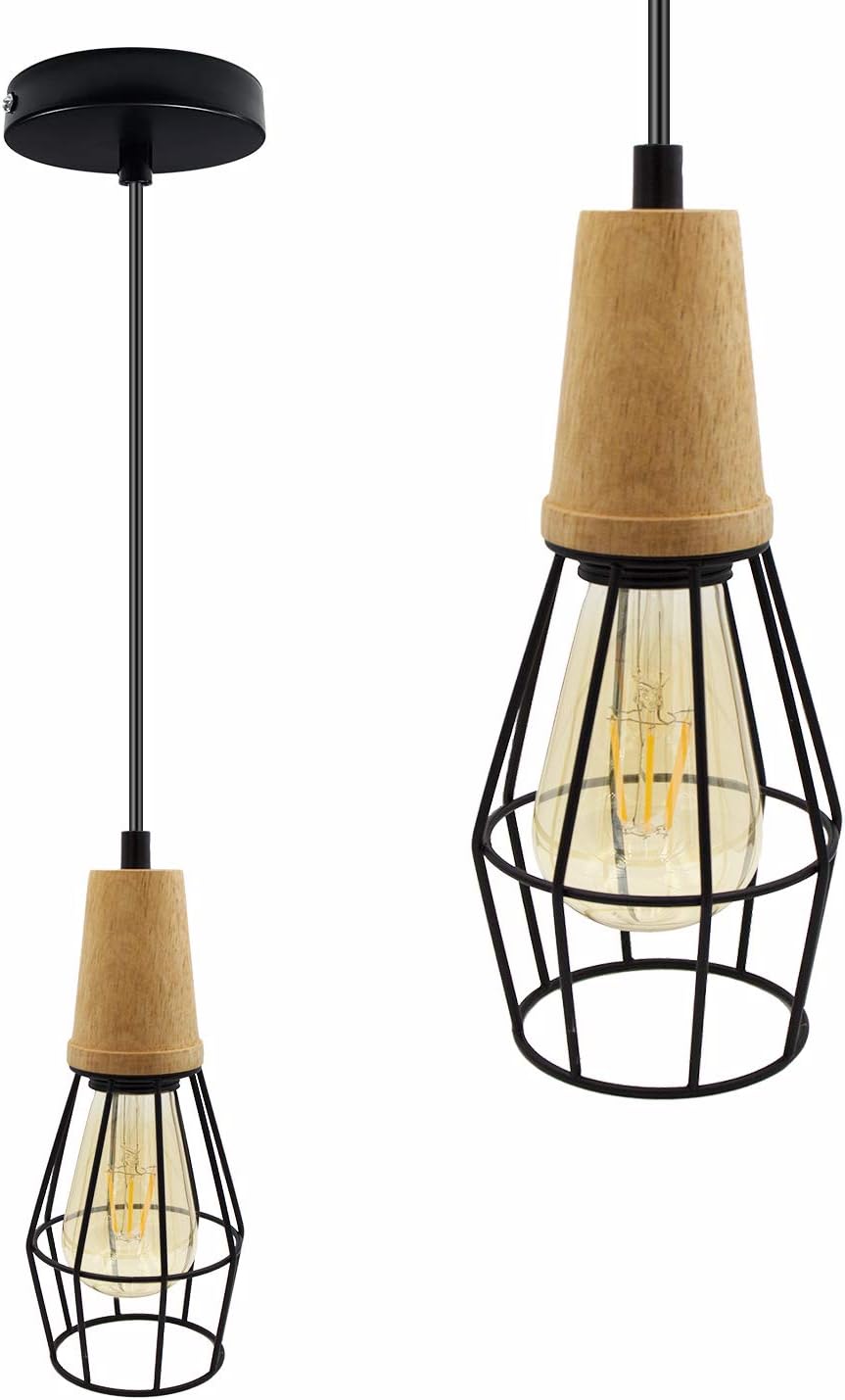 Cage Pendant Light Vintage Ceiling Pendant Light Wire Cage Light Shade ...