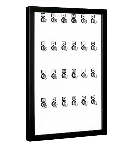 Commercial Key Management System 21-Hook Key Holder With Numbered Tags ...