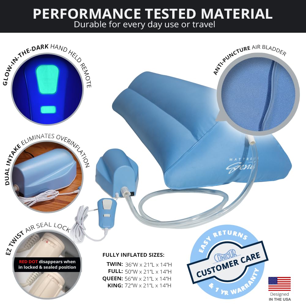 Mua Contour Mattress Genie Inflatable Bed Wedge | Twin Size, Portable ...