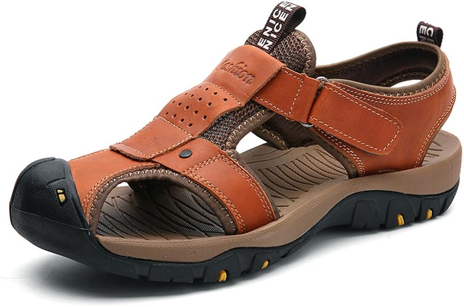 Herren Leder Sandalen Strand Wandersandale Trekking-Wanderschuhe Sport ...