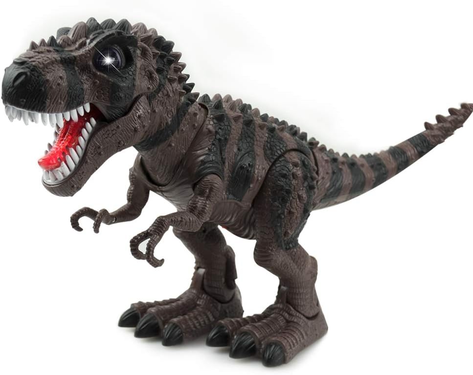 WonderPlay Walking Dinosaur T-Rex Toy Figure with Lights and Sounds ...