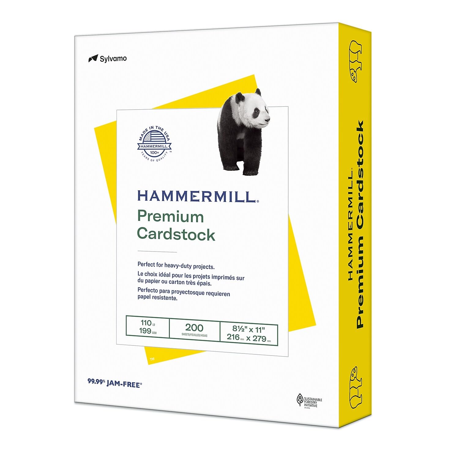 Hammermill Yellow Cardstock, 110 lb, 8.5 x 11 Colored Cardstock, 1 Pack ...