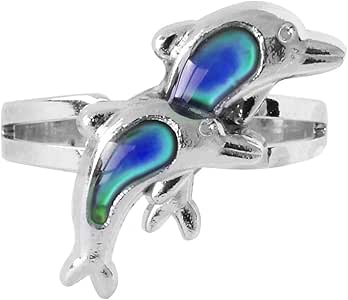 Amazon.com: Acchen Mood Rings Dolphin Change Color Emotional Feeling ...