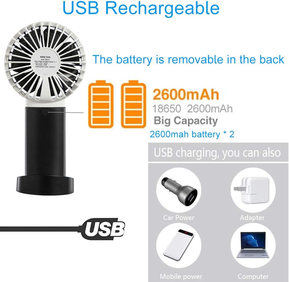 EasyULT Portable Handheld Fan, Desk fan, USB Fan Mini Desktop Table ...