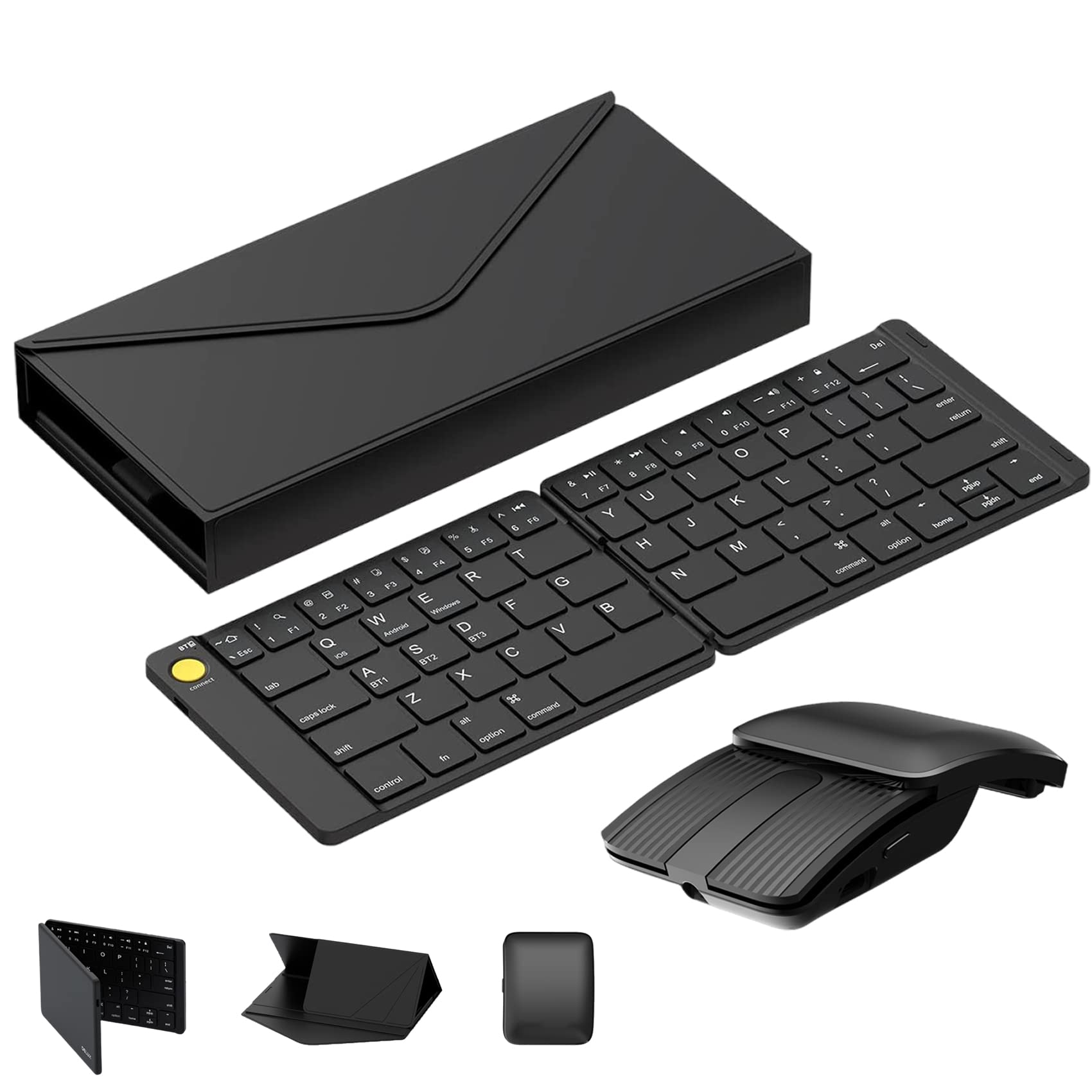 Wireless Foldable Keyboard Mouse Combo Eirix Bluetooth Ultra Slim 3436