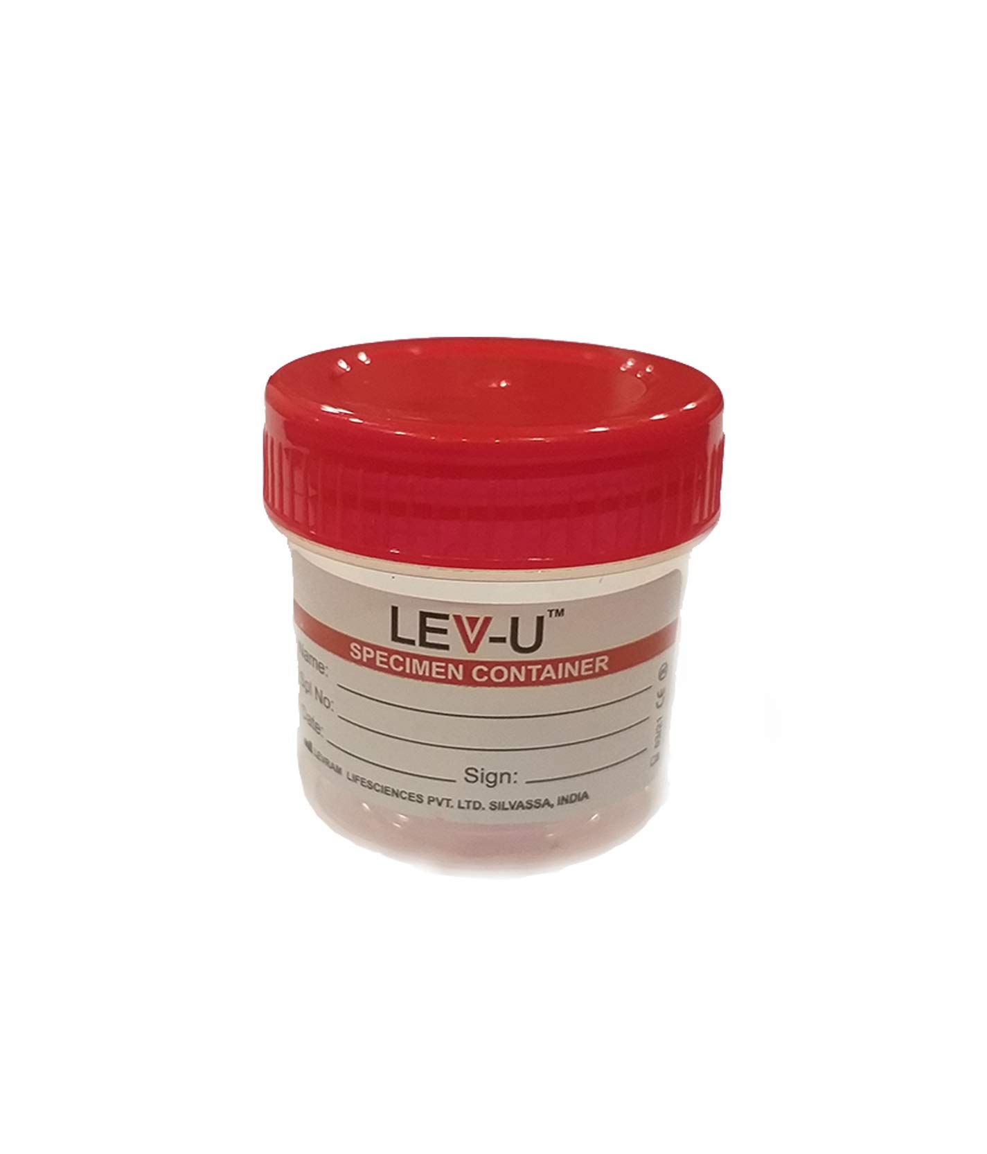 Buy Levram Lifesciences Pvt. Ltd. Non Sterile LEV-U Red Specimen ...