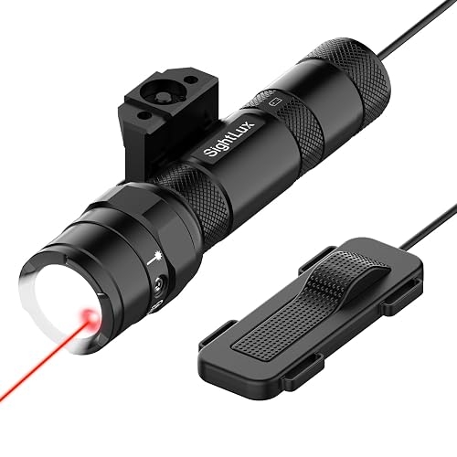 Picatinny Flashlight Laser Combo for Rifle - Red/Green Laser Light ...