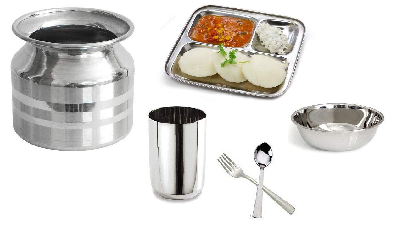 Buy Bartan Star Stainless Steel Dinner Set, Serving Set of 6 Online at ...