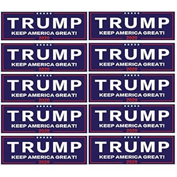 Amazon.com: American Vinyl Trump 2020 RWB Stars Bumper Sticker (Donald ...