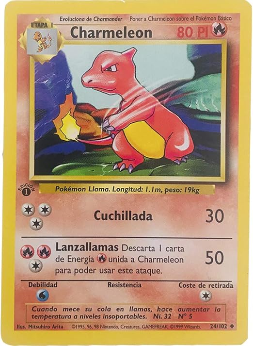 Pokemon Card Charmeleon Basic 24 102 First Edition Common Amazon co uk pokemon-card-charmeleon-basic-24-102-first-edition-common-amazon-co-uk