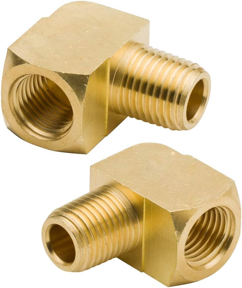 Legines Brass Barstock Pipe Fitting, 90 Degree Street Elbow 1/8" NPT ...
