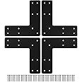 Amazon.com: 10x10 L Post Bracket 4PCS, L Flat Mending Plate for Wood ...