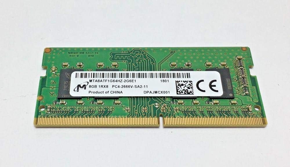 Micron Laptop Memory 8GB 1RX8 DDR4 PC4-2666V-SA2-11 MTA8ATF1G64HZ-2G6E1 ...
