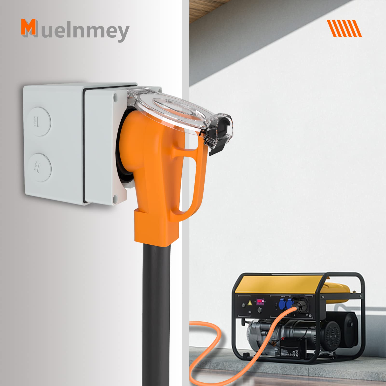 Mua 50Amp Power Outlet Box,250Volt NEMA 6-50R Receptacle Outdoor dustproof and Weatherproof for ...