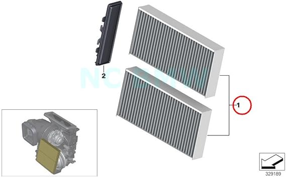 Amazon.com: BMW 64316835405 Activated Charcoal Cabin Air Microfilter ...